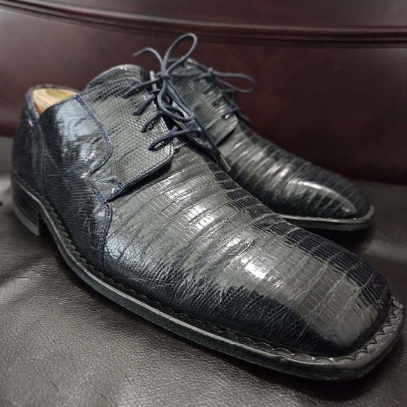 Shoes | David Eden Navy Exotic Dress Shoe | Poshmark